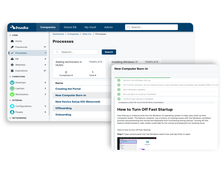 Process Organization | Hudu